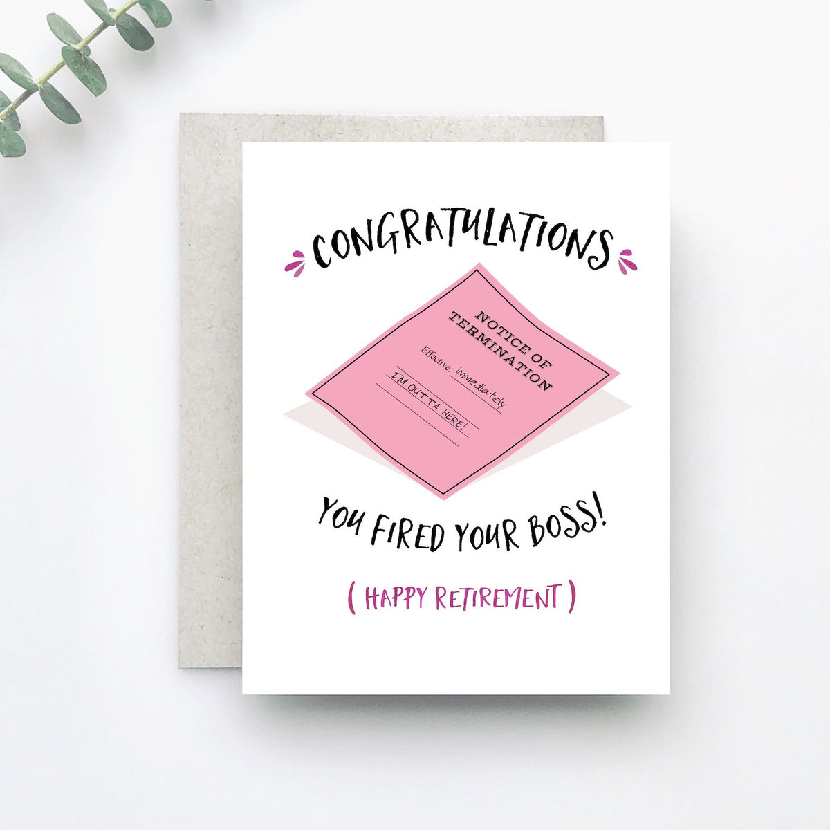Fired Your Boss Retirement Card – merrilyshop